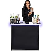 Amazon.com: GoBar Portable Double Bar Table Set - Mobile Bartender ...