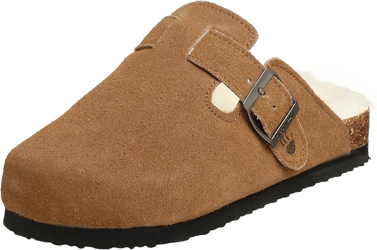 Amazon.com | BEARPAW Women's Suede & Shearling Clog - Style 359 Jasmine ...