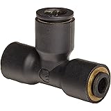 SMC KQ2T07-09A PBT Push-to-Connect Tube Fitting, Reducing Tee, 1/4" Tube OD x 5/16" Tube OD x 1/ ...