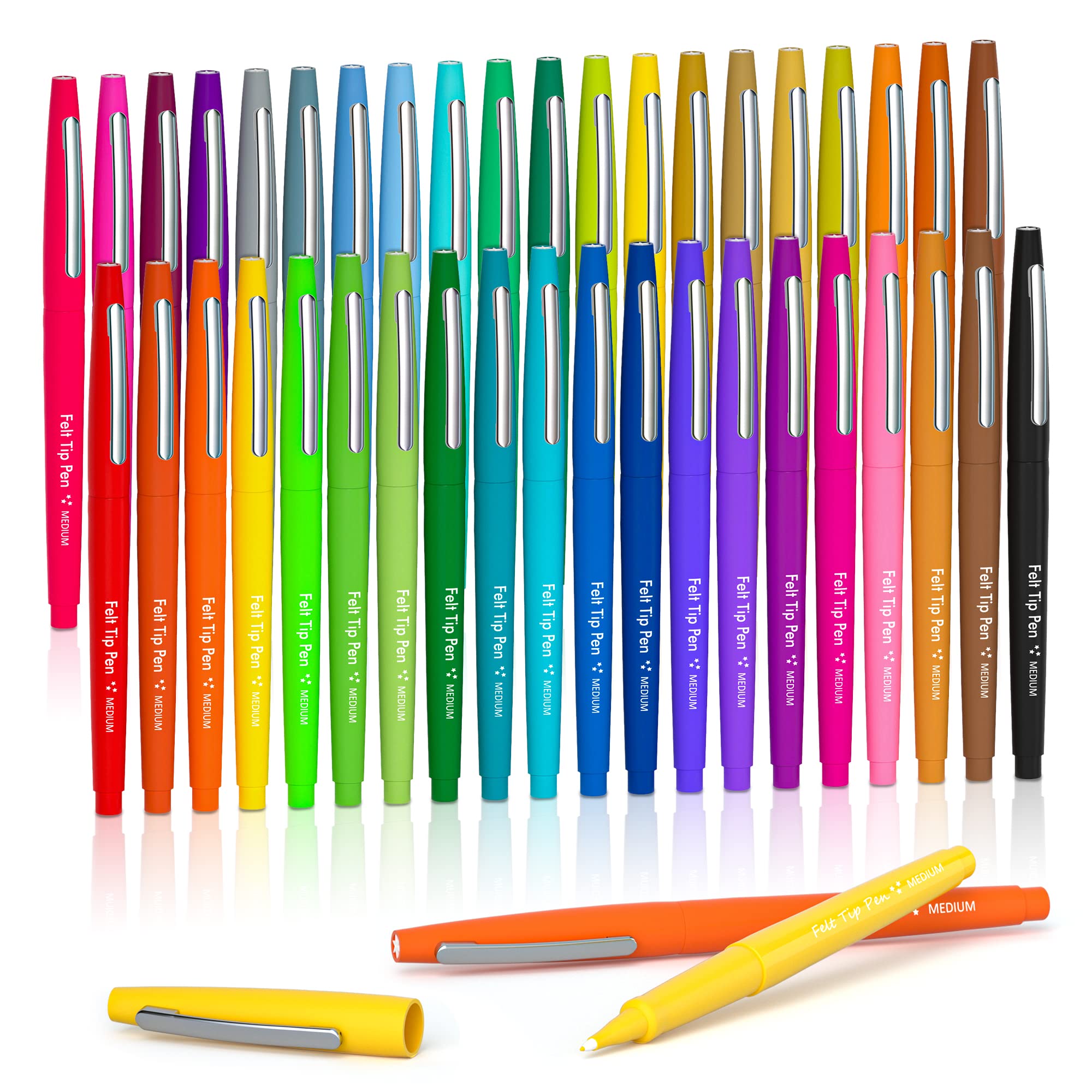 Mua Lelix 40 Colors Felt Tip Pens, Medium Point Felt Pens, Assorted ...
