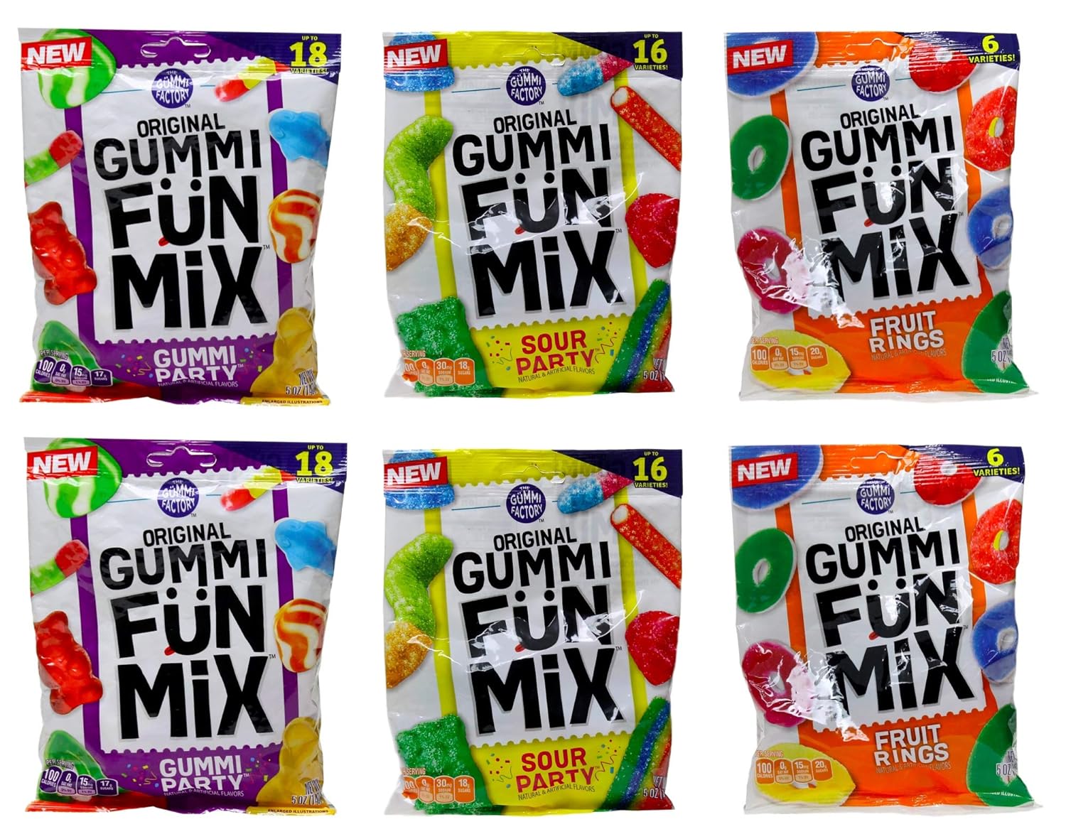 Amazon.com : Original Gummi Fun Mix (6 Pack, 2 of each flavors) Gummi ...