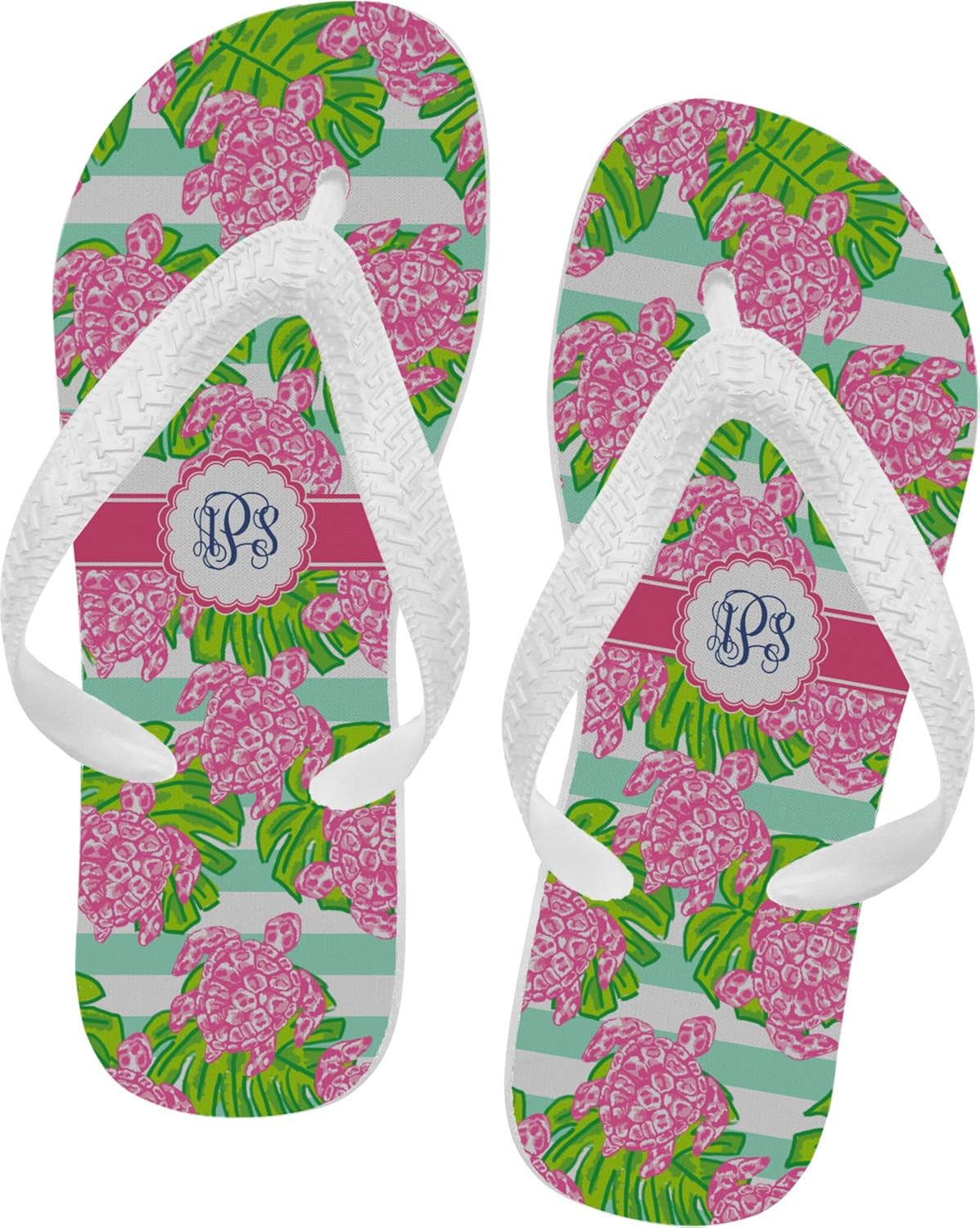 Amazon.com | RNK Shops Preppy Flip Flops (Personalized) | Sandals