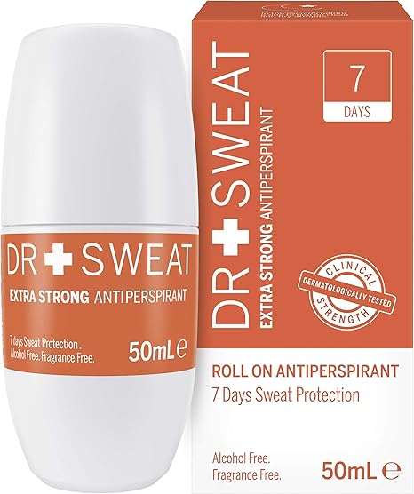 Dr. Sweat Antiperspirant Roll On for Excessive Sweating, Clinical ...