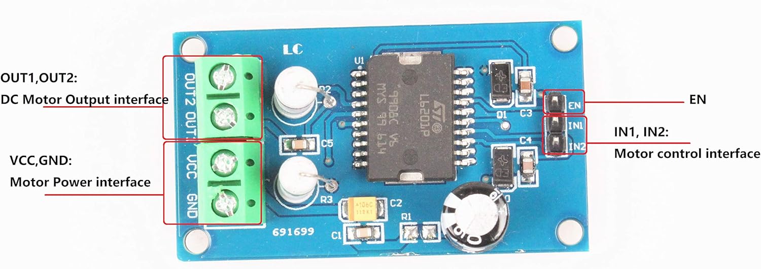 DMOS Full Bridge 드라이버 L6201 모터 드라이버 (L6201 Motor Driver) : 네이버 블로그