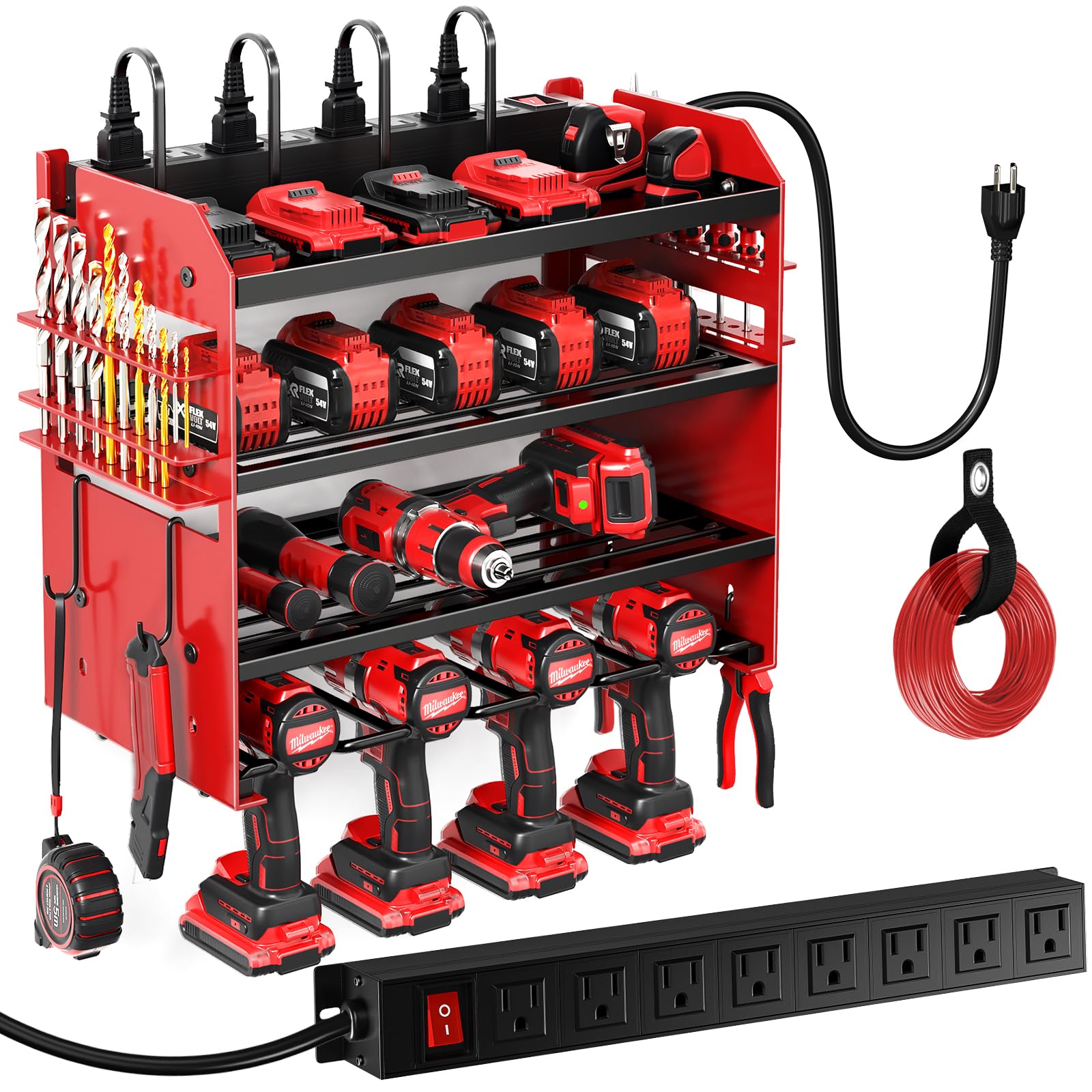POKIPO Power Tool Organizer Wall Mount with Charging Station,Tool ...