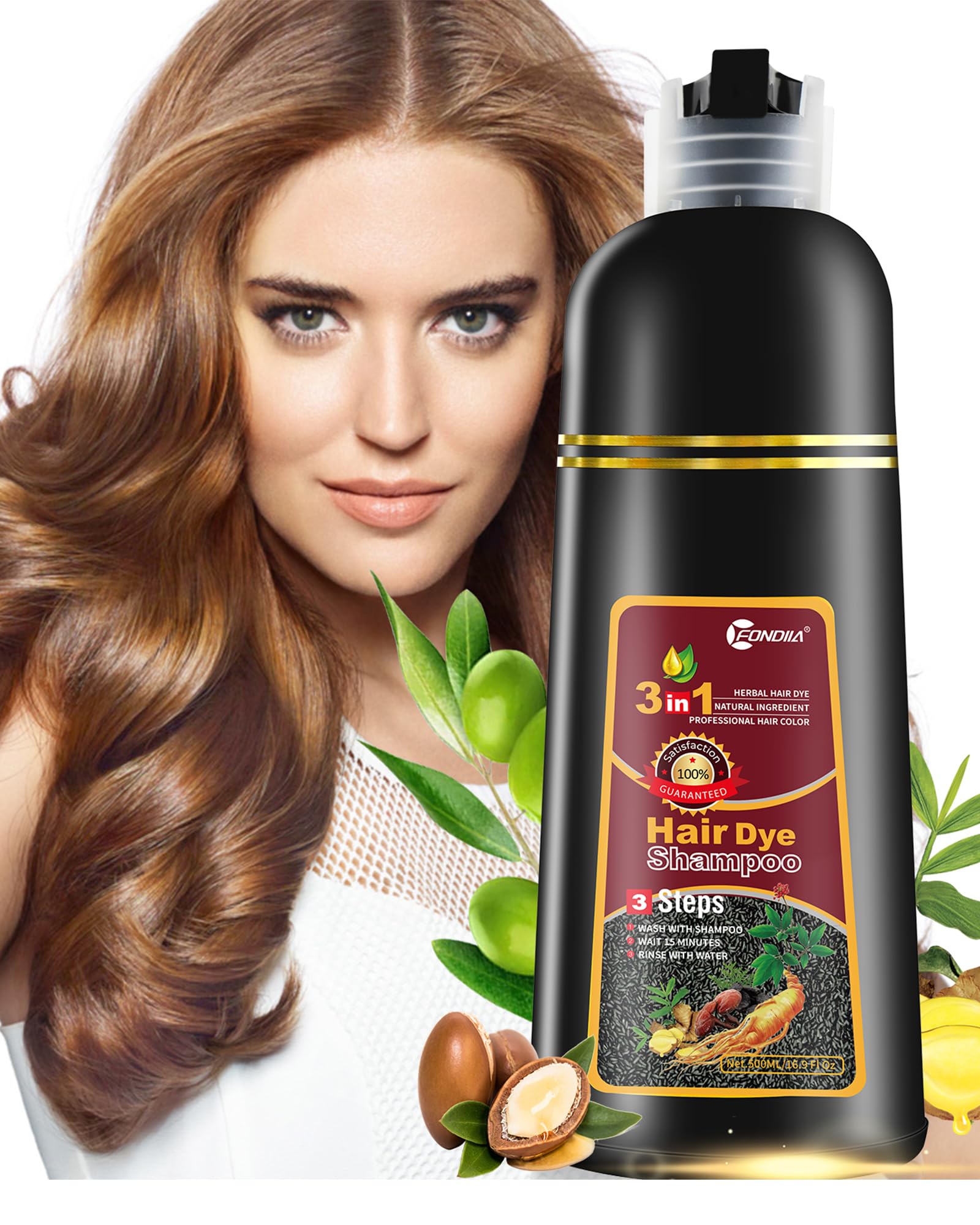 Mua leorx Hair Dye shampoo, 3 In 1 Brown Color Shampoo Hair Dye For ...