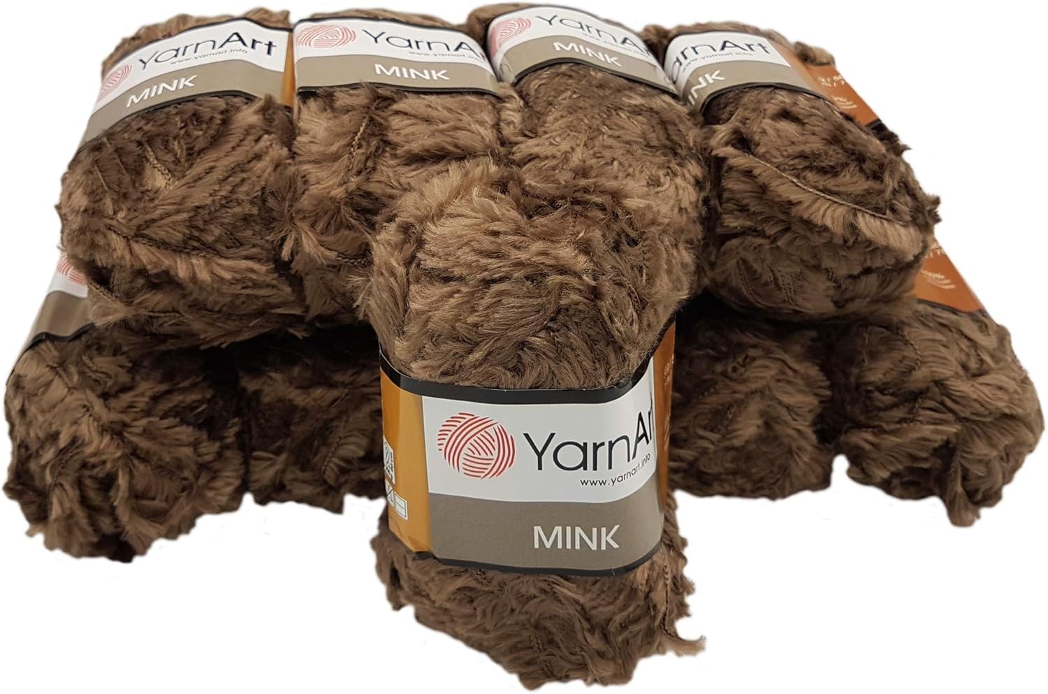 YarnArt Mink 10 x 50 Gramm Plüschgarn, Fransengarn, 500 Gramm Paket ...