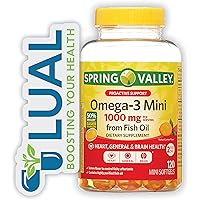 Amazon.com: Spring Valley Omega-3 1000 mg from Fish Oil, Heart, Brain ...