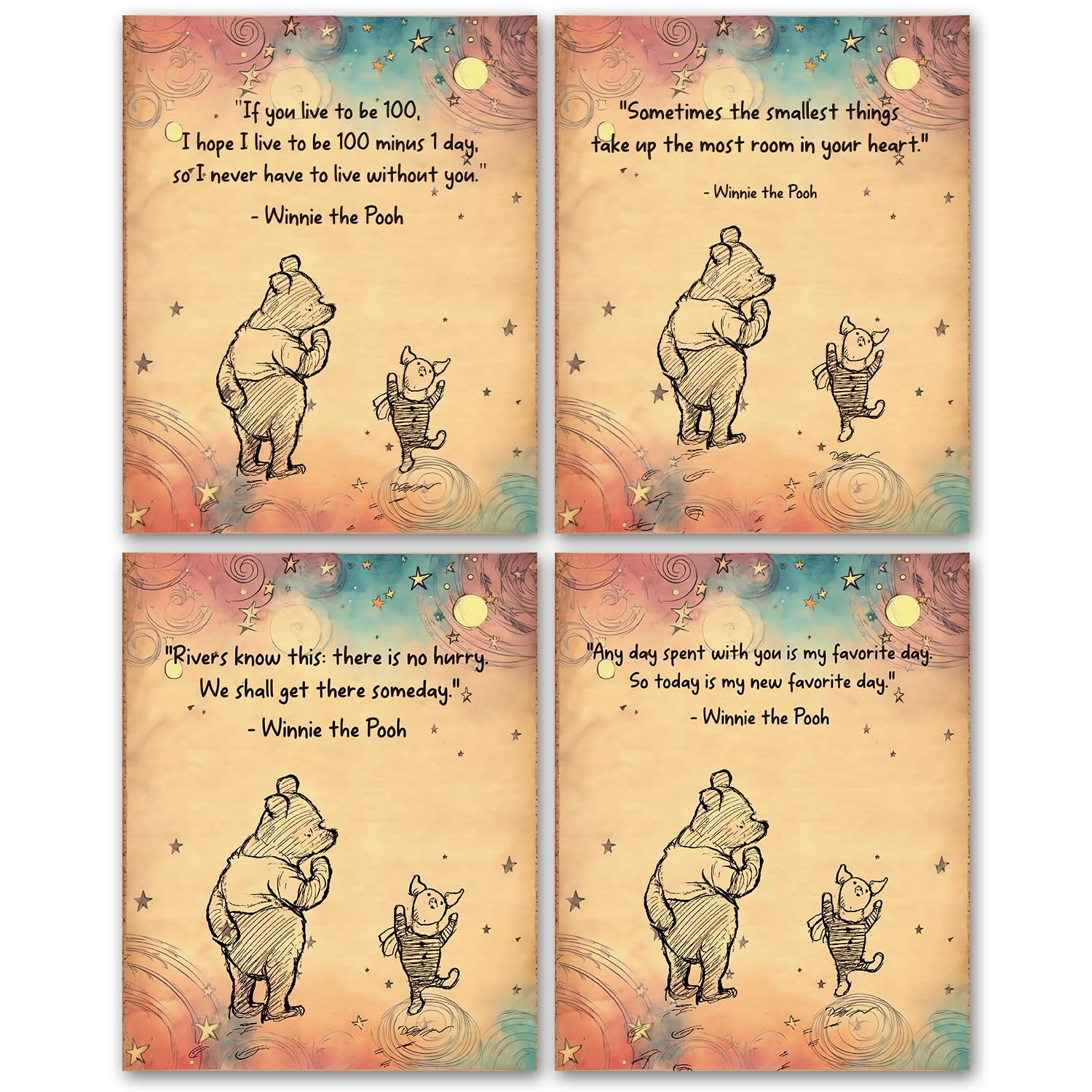 Winnie the Pooh Nursery Decor, Classic Winnie the Pooh Quote Poster ...