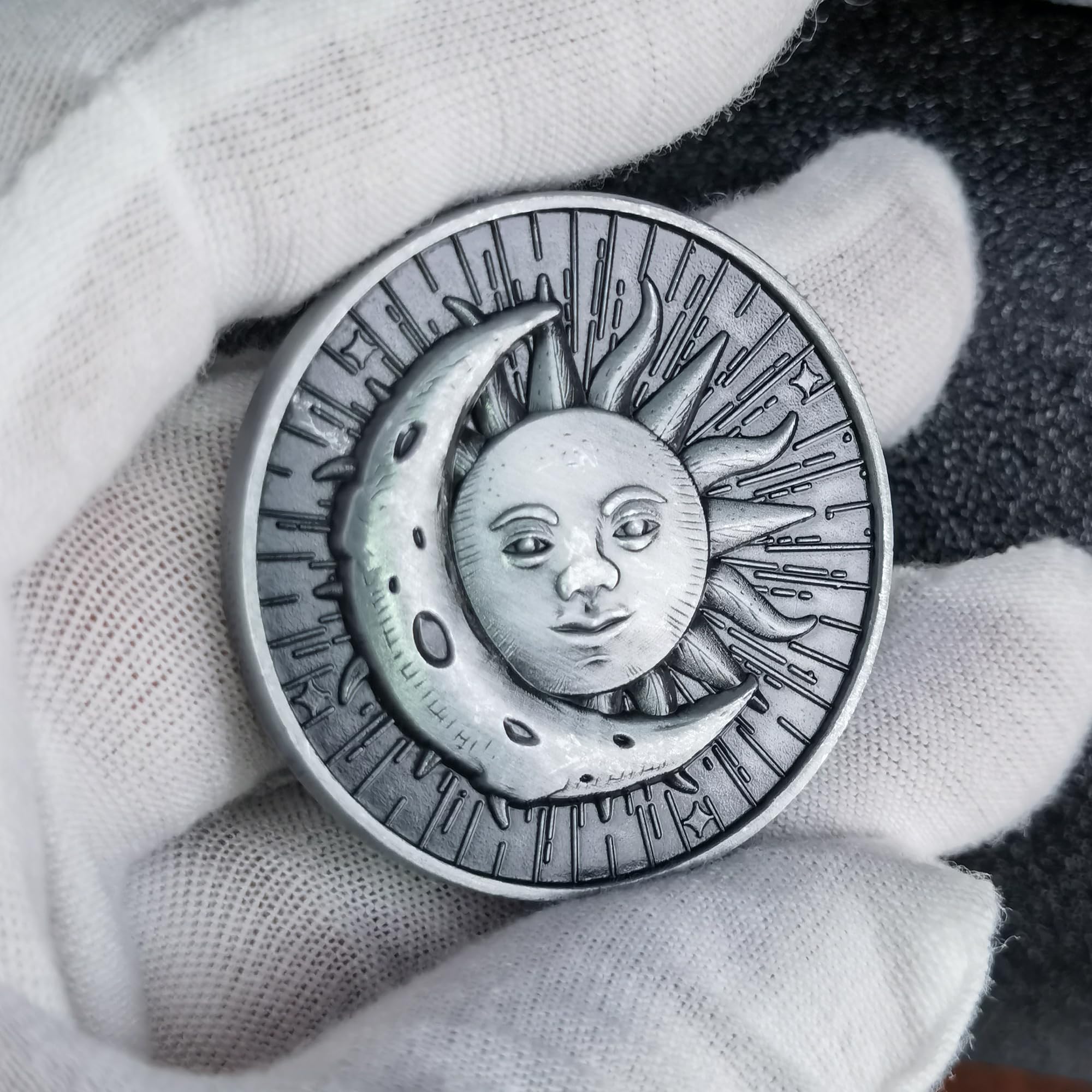 Mua Sun Moon Ouroboros All-Seeing Eye Lucky Coin with 3D Relief Design ...