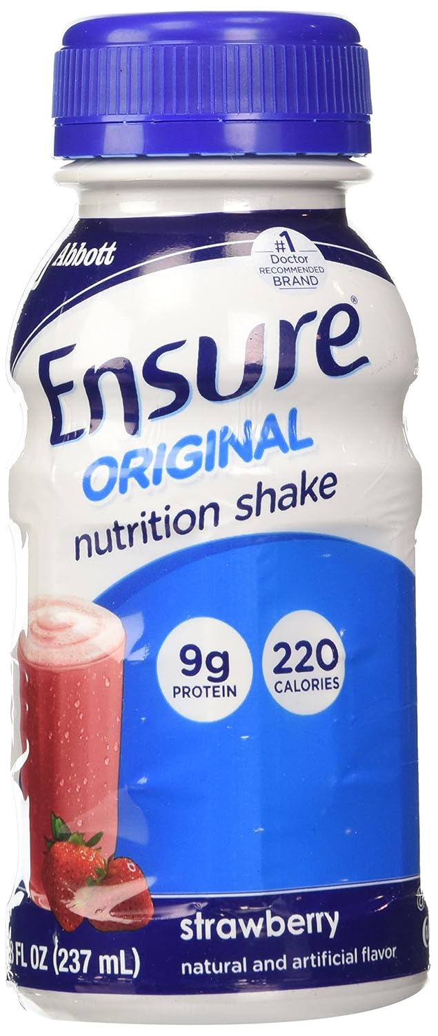 Amazon.com : Ensure Nutrition Shake Strawberry 6/8 fl oz Bottle. Pack ...