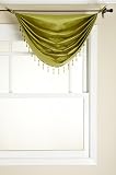 Amazon.com: Stylemaster Tribeca Faux Silk Grommet Waterfall Valance ...