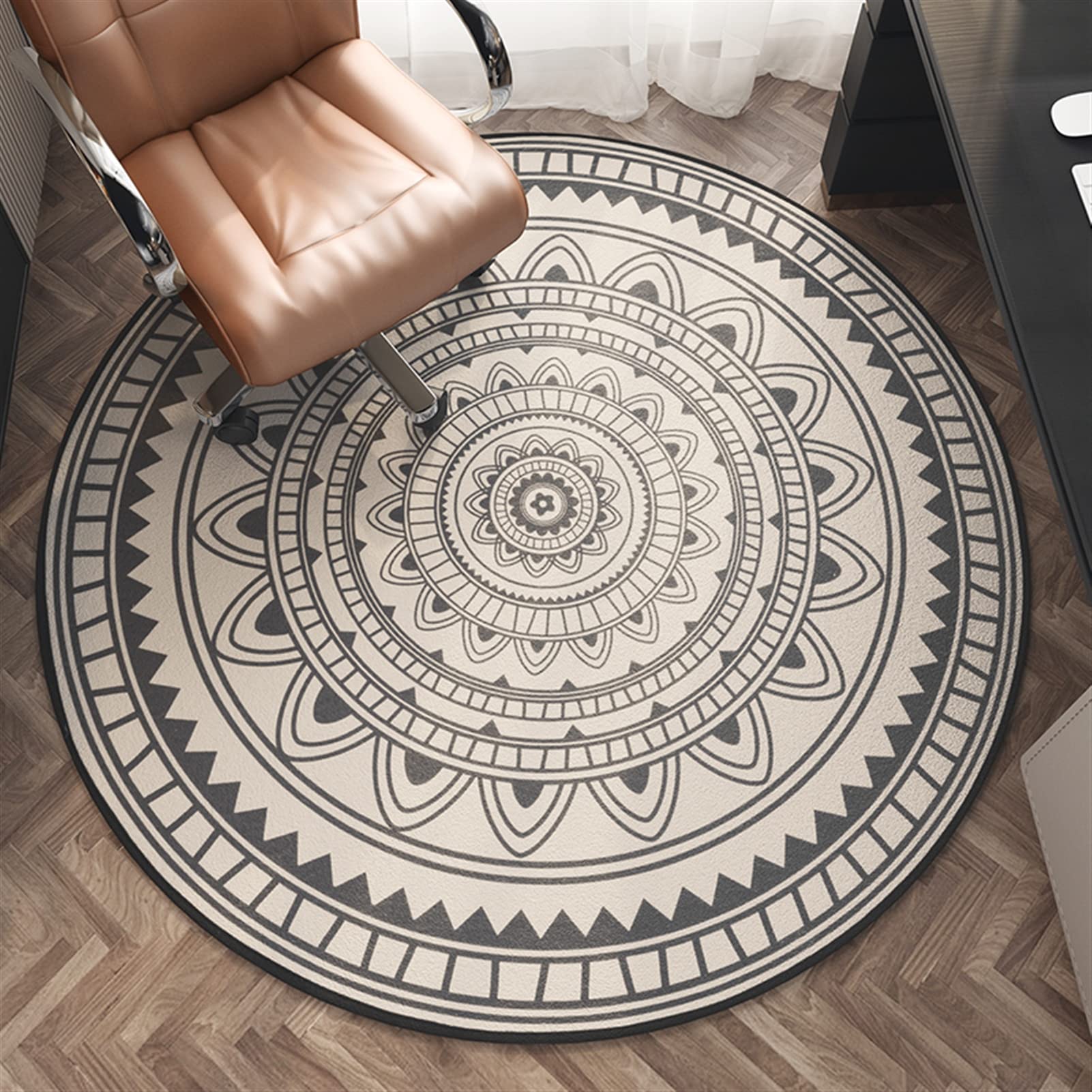 Heavyoff Round Office Chair Mat for Hardwood Floor Computer Gaming ...