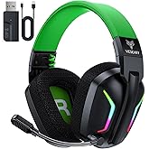 Amazon.com: WESEARY Wireless Gaming Headsets for PC, PS5, PS4, Switch ...