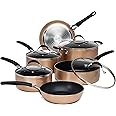 Amazon.com: Ecolution Impressions Hammered Nonstick Pots and Pans Set ...