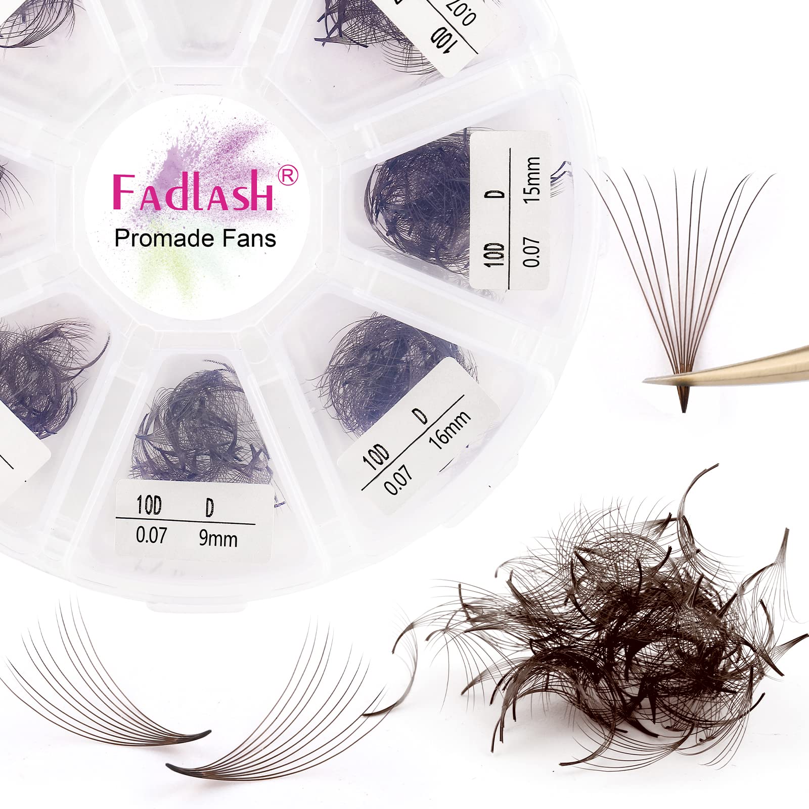 Colored Lash Extensions 10D 1000pcs Premade Fans Eyelash Extensions ...