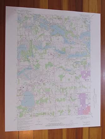 Amazon.com: Walled Lake Michigan 1981 Original Vintage USGS Topo Map ...