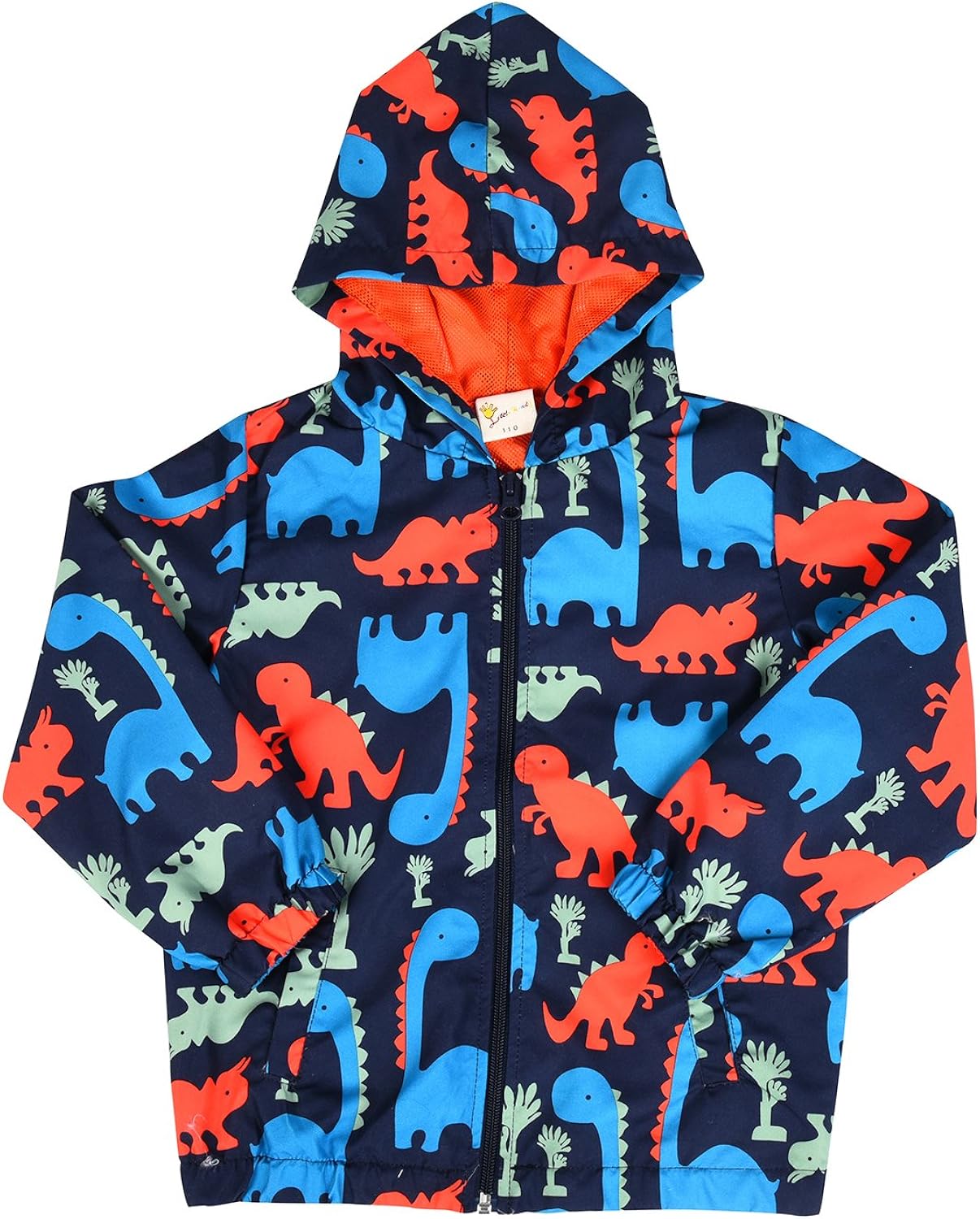 Little Boys Dinosaur Rain Coat, Hooded Jackets Breathable Mesh Lined ...