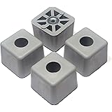 4 Large Cube Square Rubber Feet Bumpers - 1.125 H X 1.500 W - Made in ...