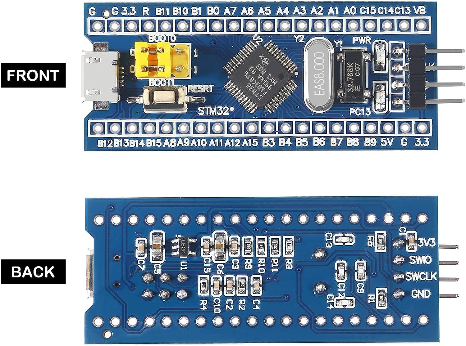Mua 2PCS STM32F103C8T6 ARM STM32 Minimum System Development Board STM32F103C8T6 Core Learning ...