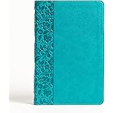 NASB Large Print Personal Size Reference Bible, Teal LeatherTouch, Indexed, Red Letter ...