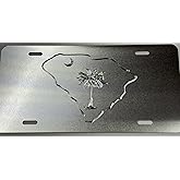 Amazon.com: Engraved SC Palmetto Palm Tree Car Tag Diamond Etched ...