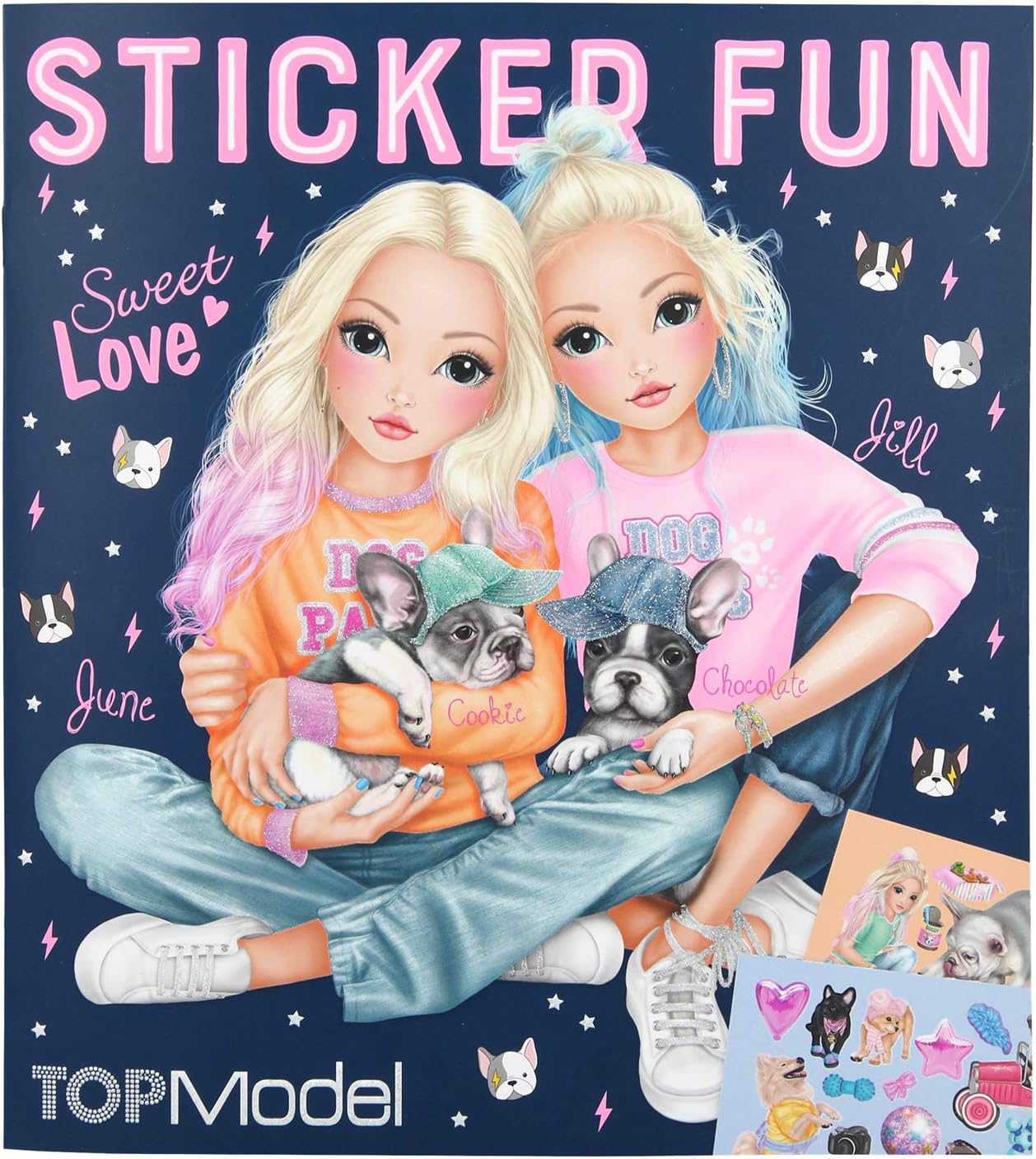 Depesche 10740 Colouring Book with Stickers TopModel Dog Approx. 23.5 x ...