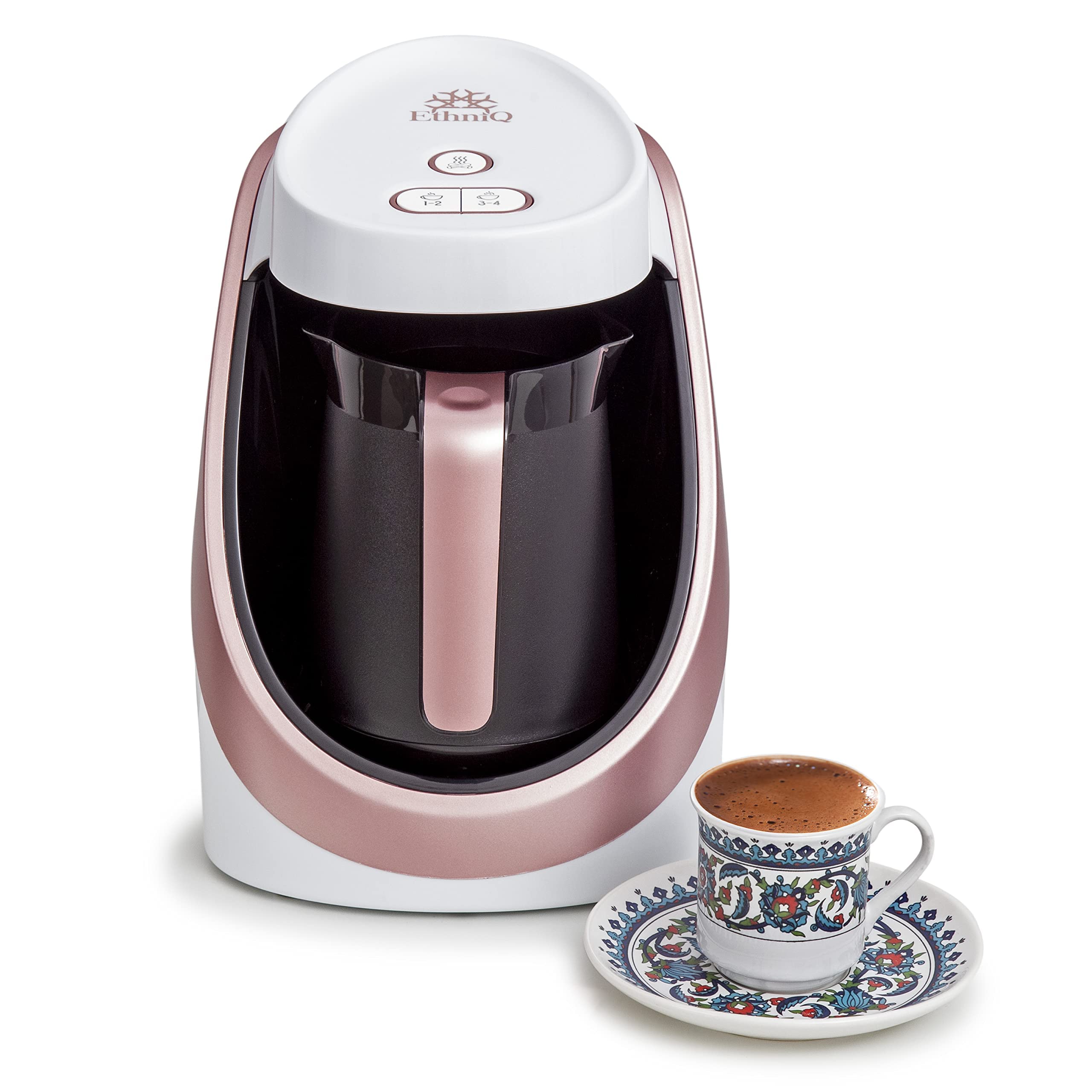 ETHNIQ Turkish Coffee Maker - 100% BPA Free, 120V, 1 to 4 Cup Brewing ...