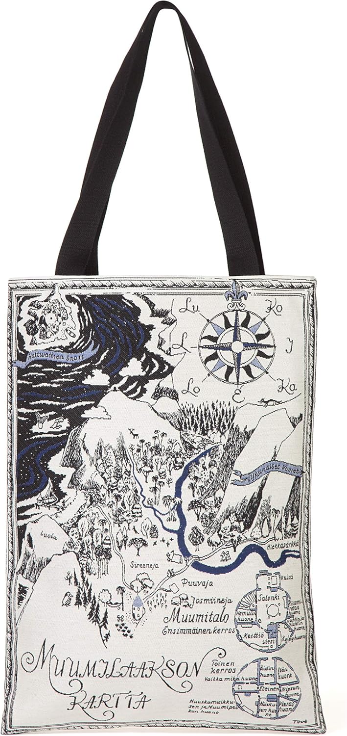 Moomin Woven Gobelin Shopping Bag Map of Moominland – BigaMart