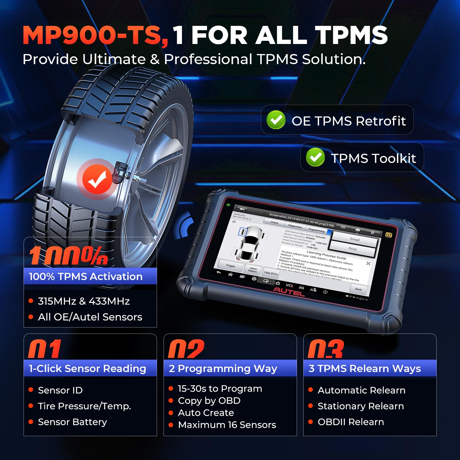 Mua Autel MaxiPRO MP900TS Scanner 2025: MP900-TS up of MaxiSYS MS906TS ...