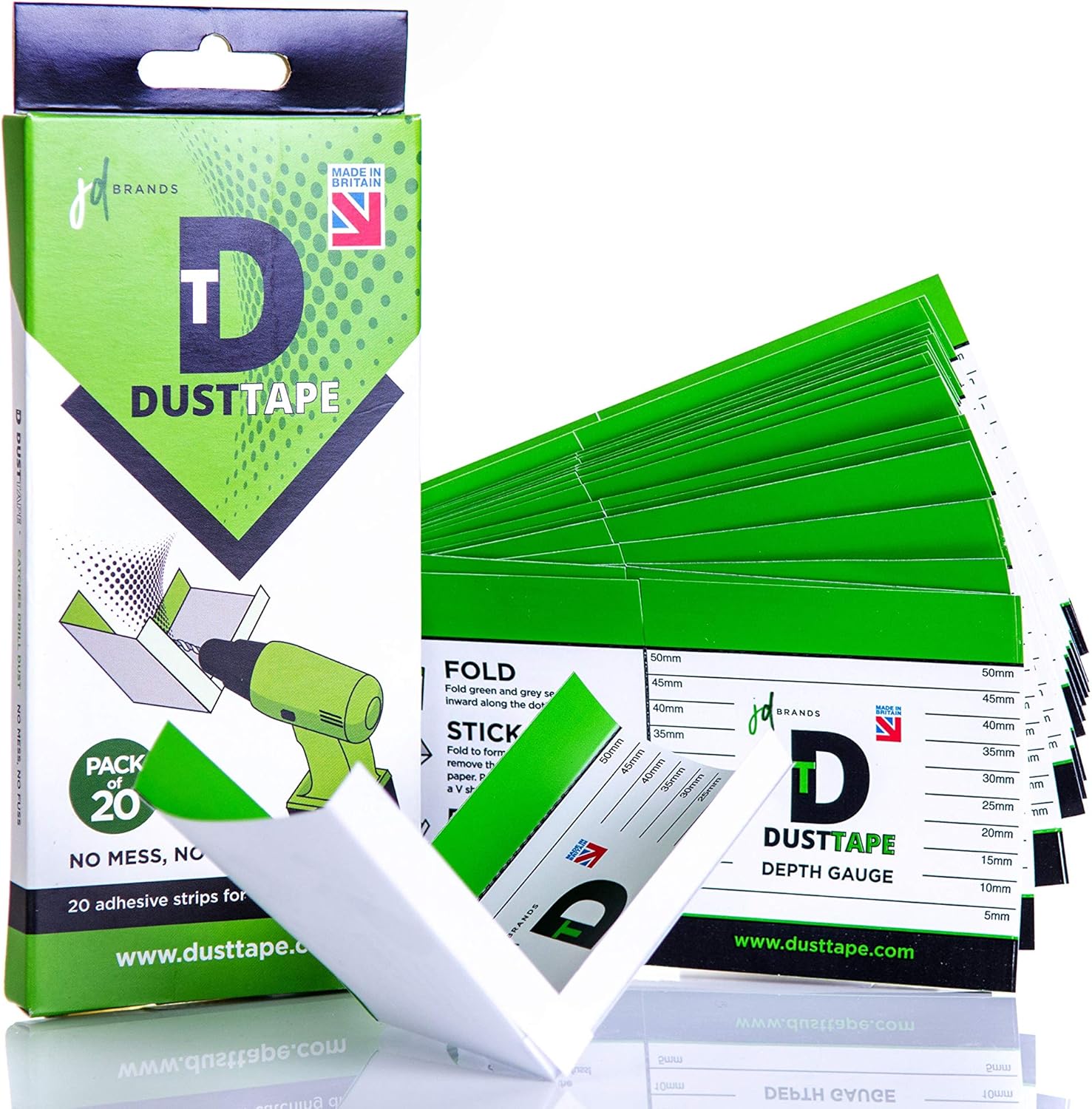 JD Brands: Dust Tape. Drill Dust Collector pack of 20. Eliminates Mess ...