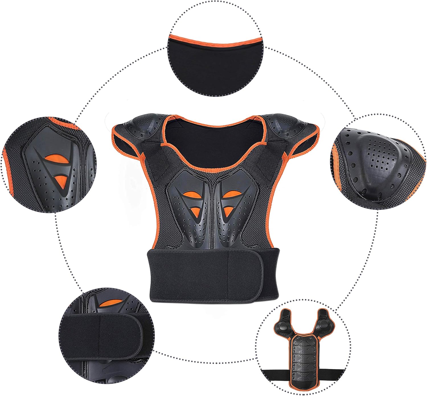 Children Kids Body Armor,Cycling Riding Skateboarding Chest Back Spine ...