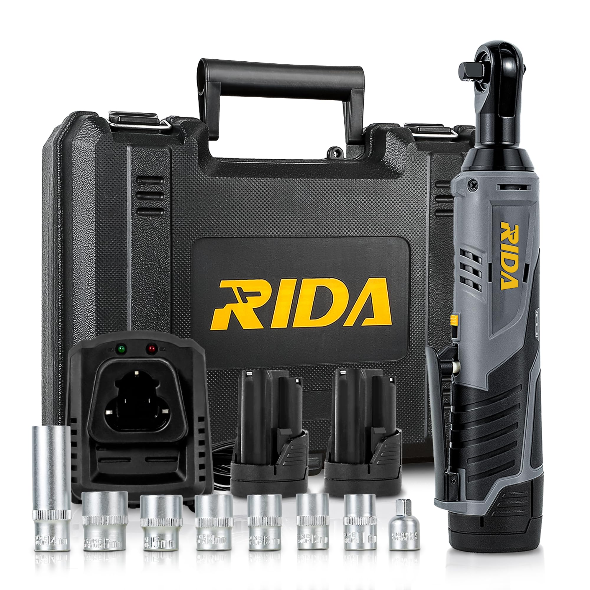 Mua RIDA Cordless Electric Ratchet Wrench Set, 40 Ft-lbs 400 RPM 3/8 ...