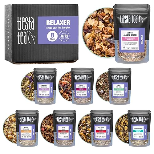 Tiesta Tea - 8 Herbal & Rooibos Loose Leaf Sampler Dry Flight Set - No ...