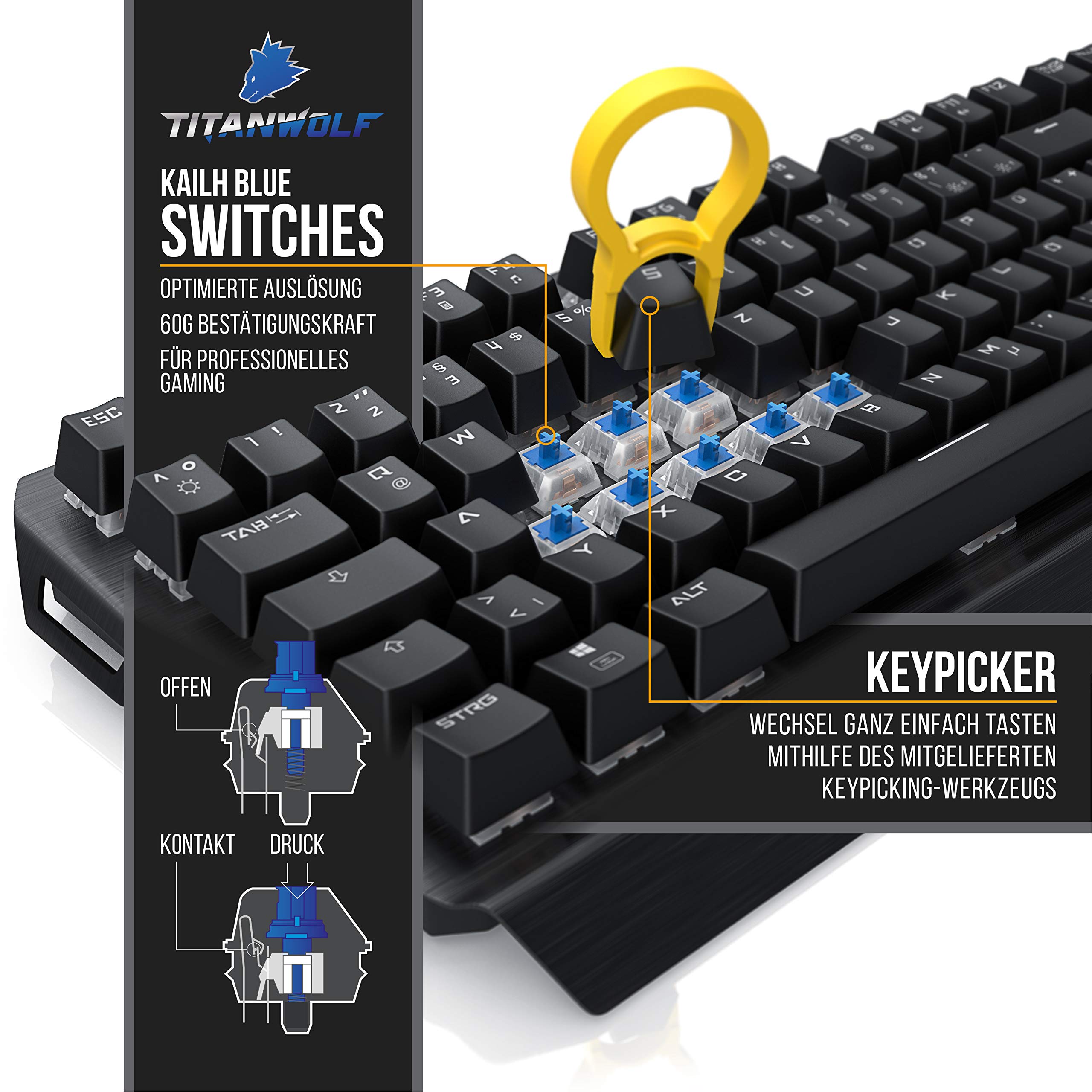 Mua CSL-Computer Titanwolf - Mechanical Keyboard Alumar - Mechanical ...