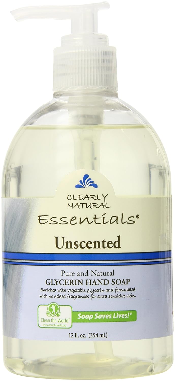 Clearly Natural Liquid Glycerine Soap, Unscented, 12 Ounce (Pack of 2 ...
