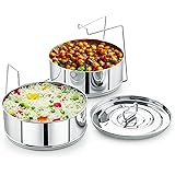 ekovana Stackable Steamer Insert Pans with Sling - Compatible with 6qt ...