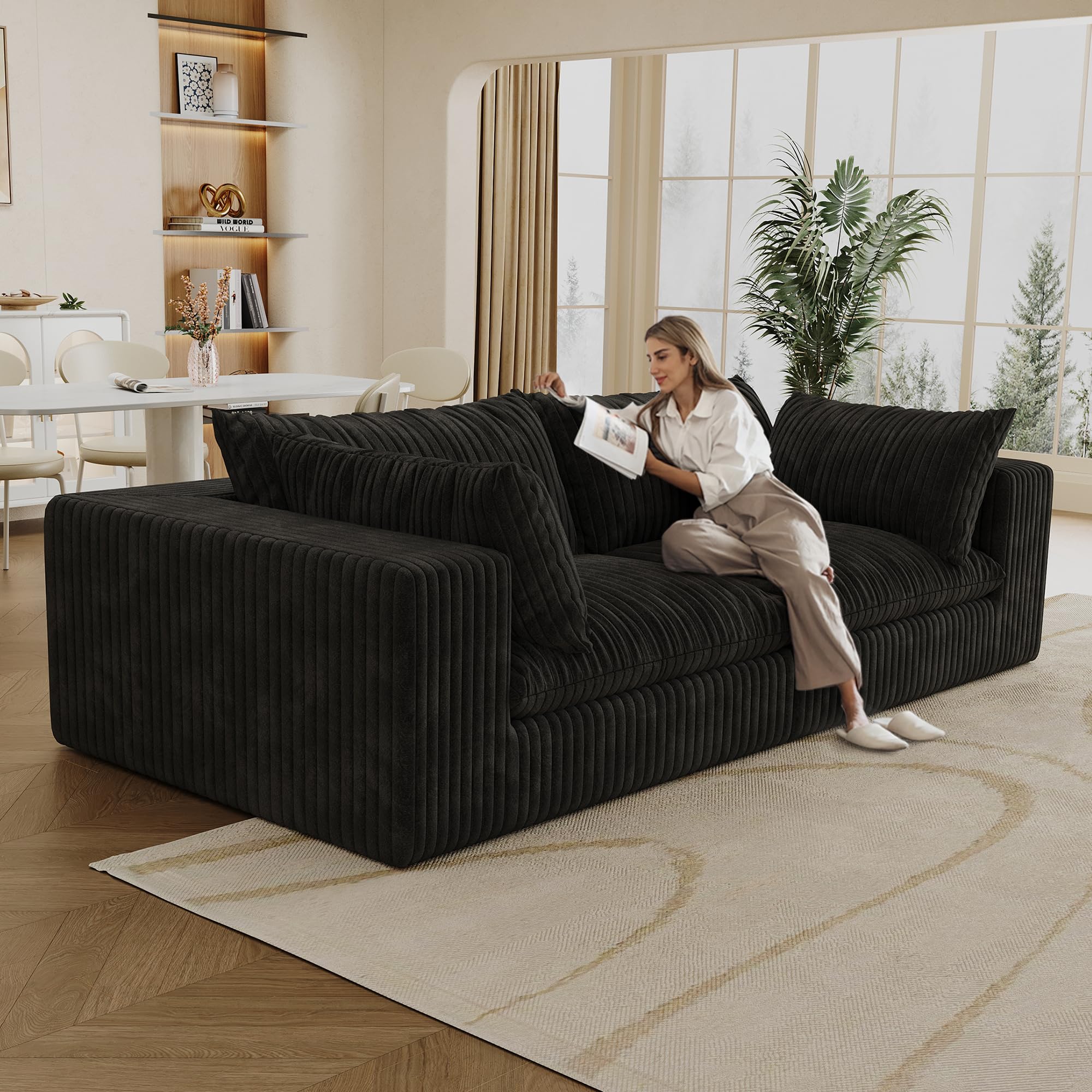 Ball & Cast 78.8" LoveSeat Cloud Sofa, Modular Sectional Couch with ...