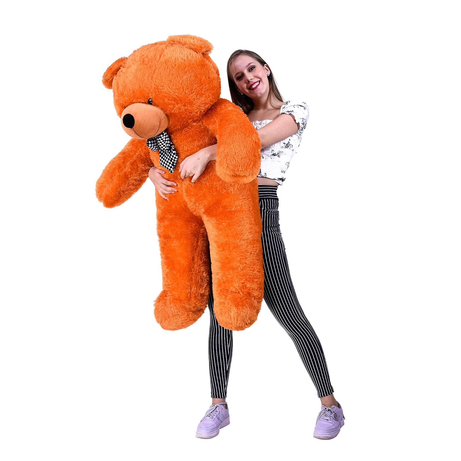 Buy OSJS 4 Feet Huggable Teddy Bear with Neck Bow (Brown) Online at Low ...