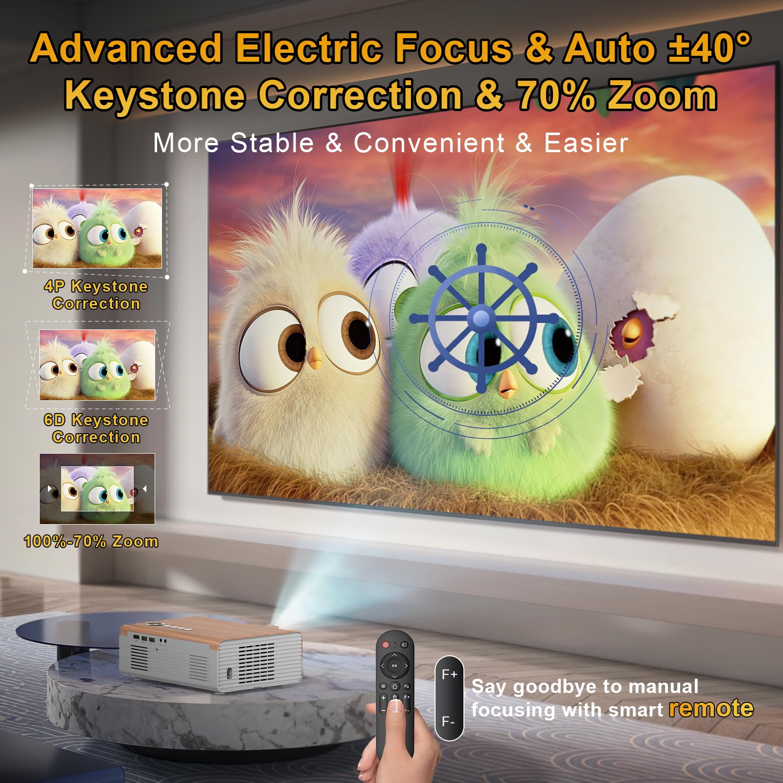 Mua ZOAYBU Projector Electric Focus, Auto Correction 5G WiFi and ...