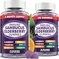 Amazon.com: Sambucus Elderberry Immune Gummies, Daily Immune Support ...
