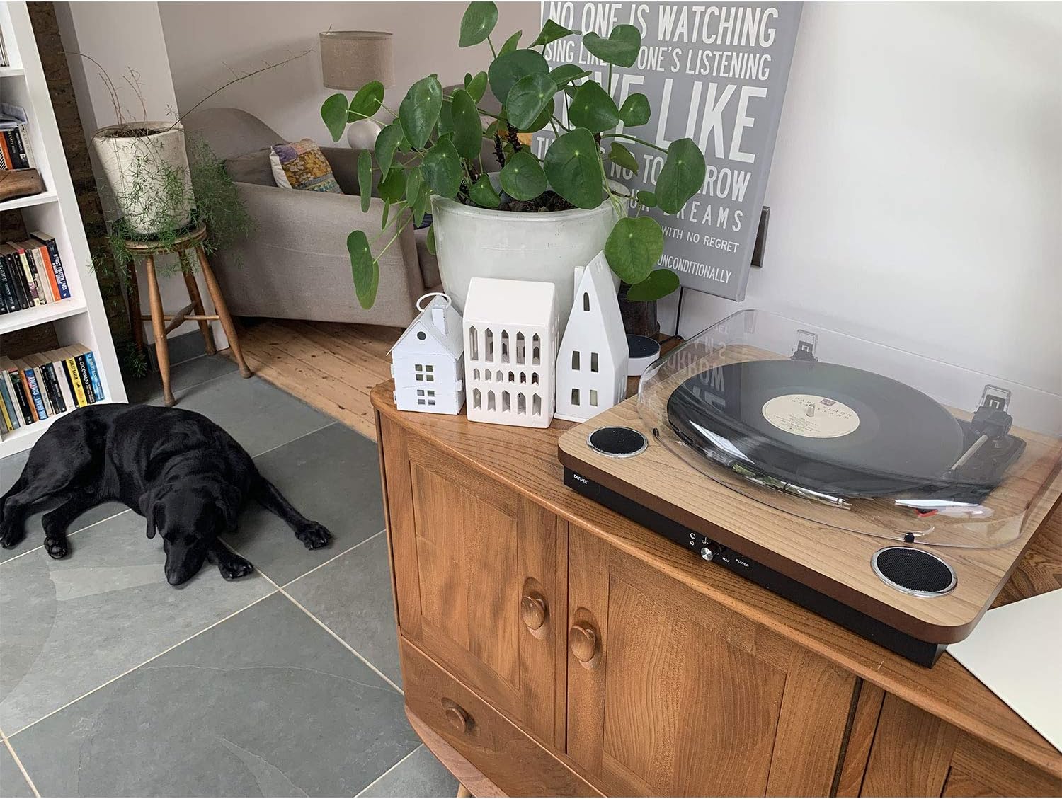 Denver VPL-200 Vinyl Record Player Turntable – Built In Stereo Speakers ...