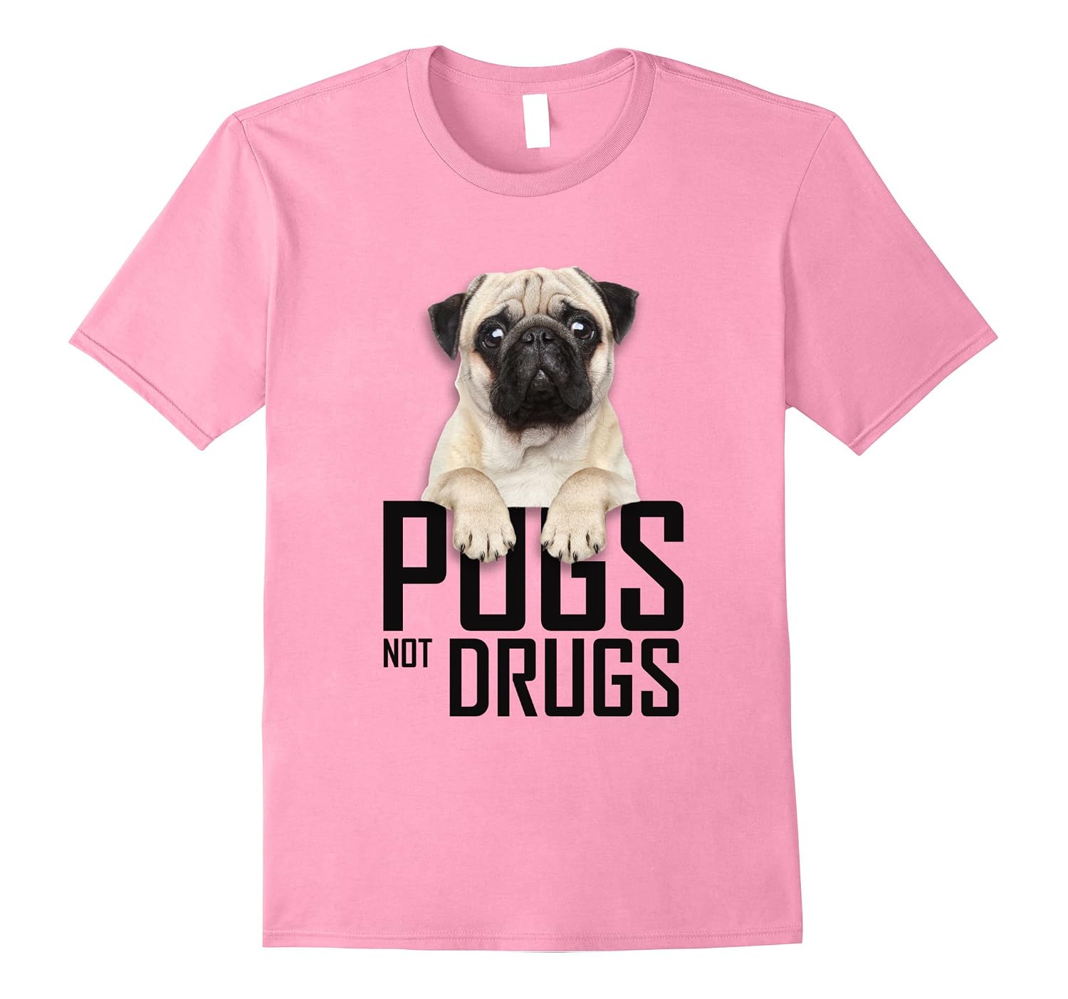 T-Shirt Pugs Not Drugs Awareness Cute Pug Dog-Vaci – Vaciuk