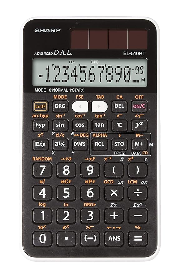 Sharp EL-510-RT Wissenschaftlicher Schulrechner (D.A.L.-Eingabe, Solar ...