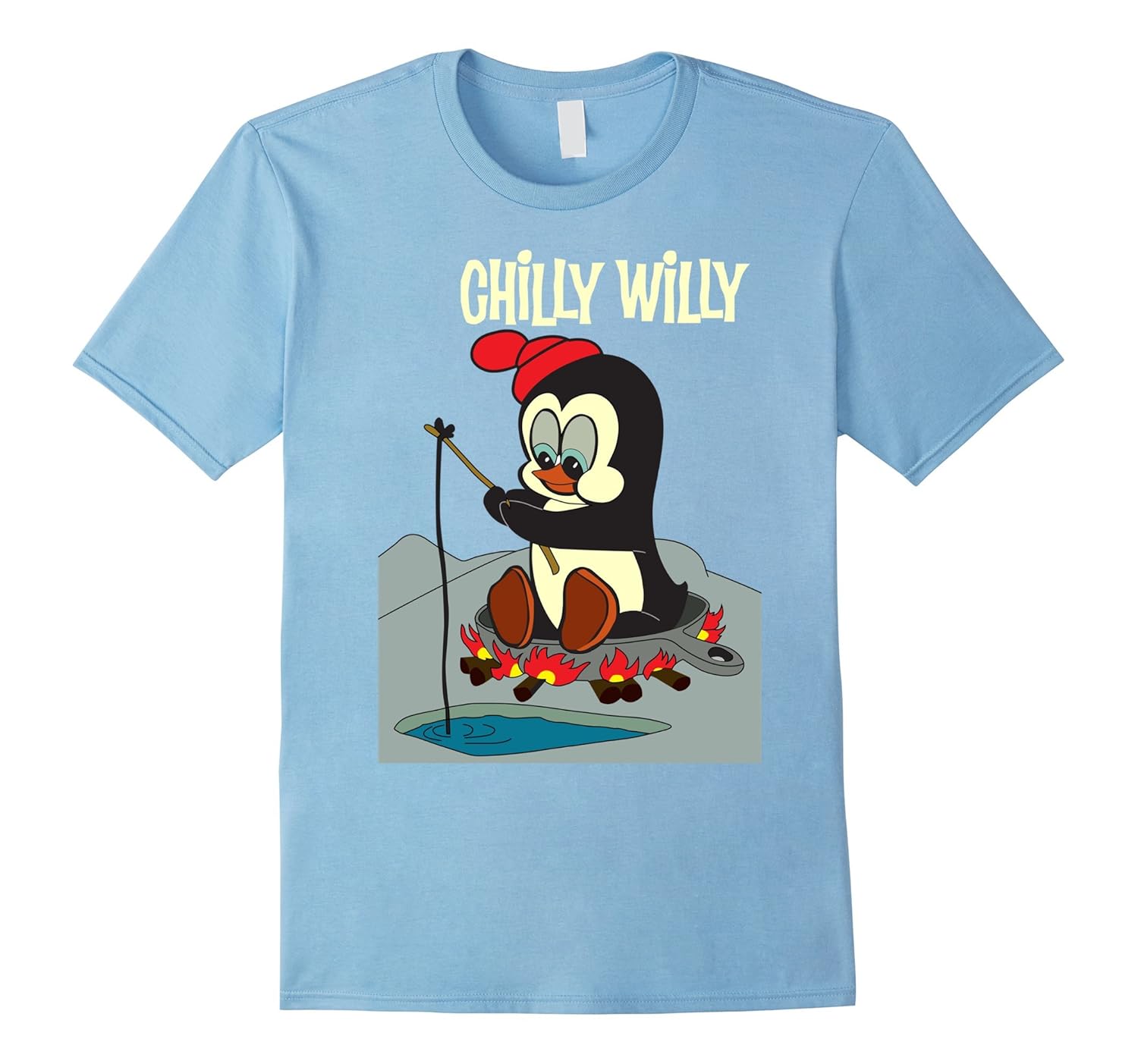 Chilly Willy Ice Fishing Vintage Retro Fish Cartoon Shirt-Art – Artvinatee