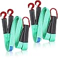 Amazon.com: 2 Packs Lifting Slings Straps with Hooks Two Leg Rigging Straps Bridle Web Slings 5 ...