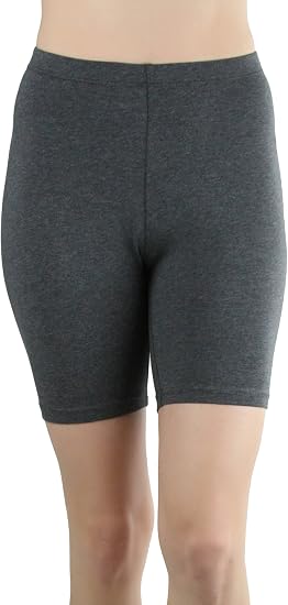 ToBeInStyle Women's Cotton-Spandex Blend 15" Outseam Shorts | Amazon.com