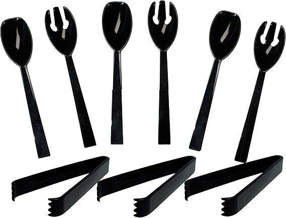 Amazon.com: Party Essentials 40 Piece Hard Plastic Serving Utensils Kit ...