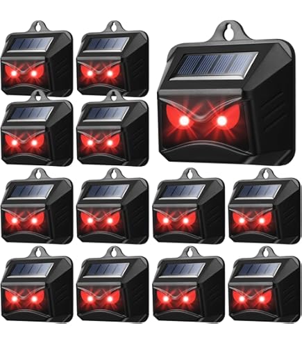 Predator Eye Deterrent 4 Pack Solar Animal Repeller With Predator Eyes ...