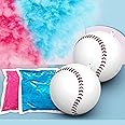 Amazon.com: POPUPARTY 2 Pack Gender Reveal Baseball with Pink & Blue ...